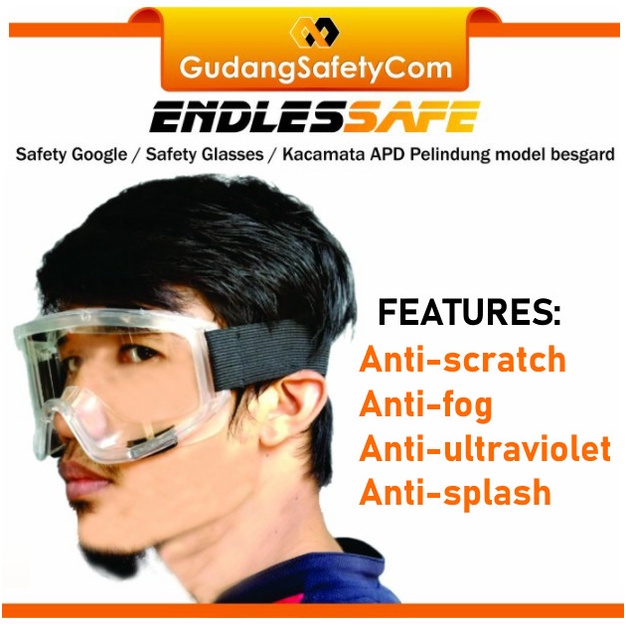 Jual Safety Goggle / Safety Glasses / Kacamata APD Pelindung model ...