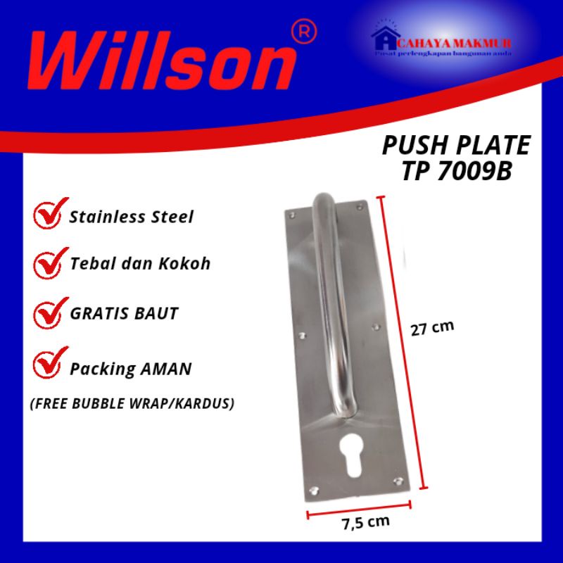 Jual PUSH PLATE HANDLE PINTU PULL PLATE PUSH PLATE STAINLESS STEEL TP ...