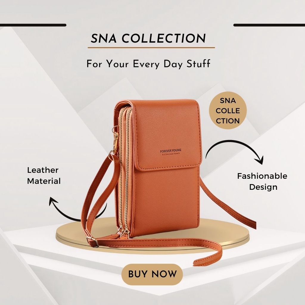 Jual tas hp wanita terbaru model korea tas hp resleting 2 sling bag multifungsi tas wanita ...