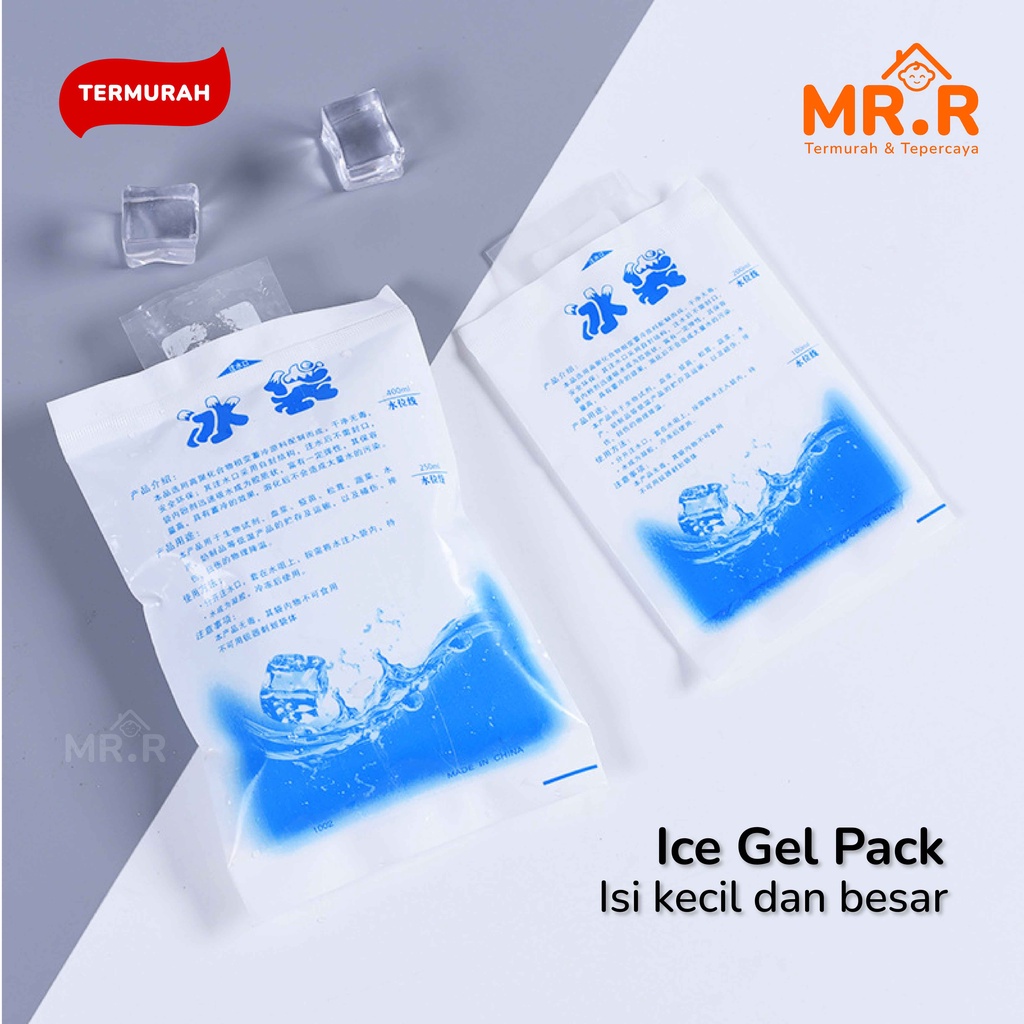 Jual Ice Gel Pack Gabag 200 dan 400 ML Blue Cool Jelly Cooler Bag ...