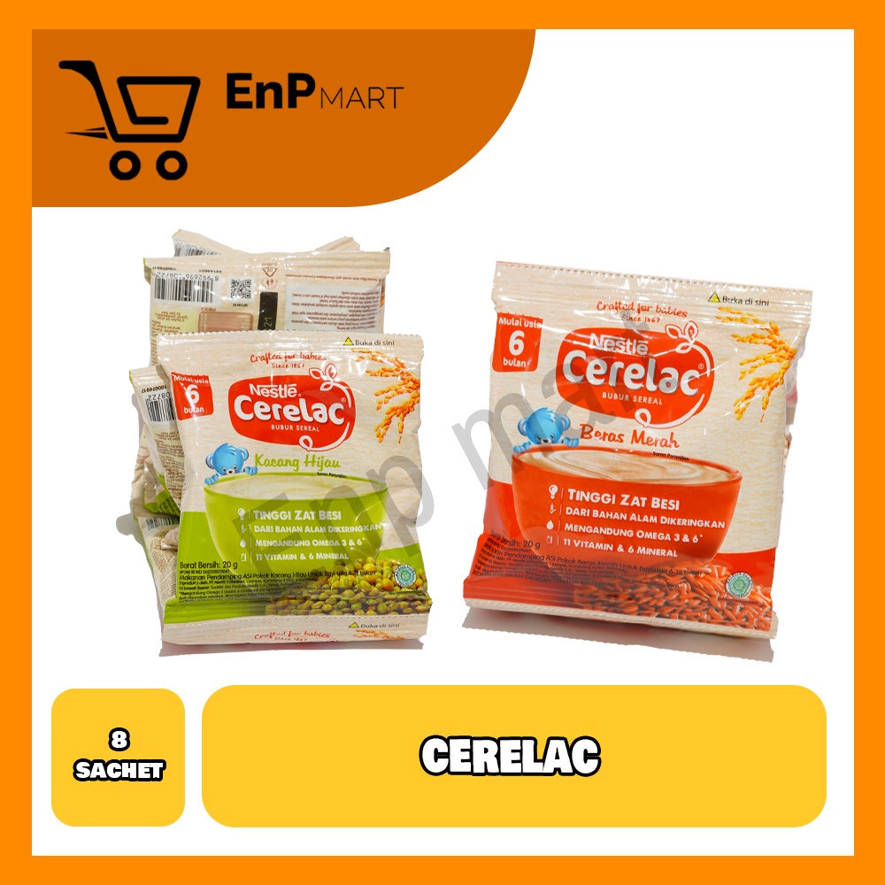 Jual CERELAC / Serelac BerasMerah / KacangHijau Nestle - 1 Renceng 8 ...