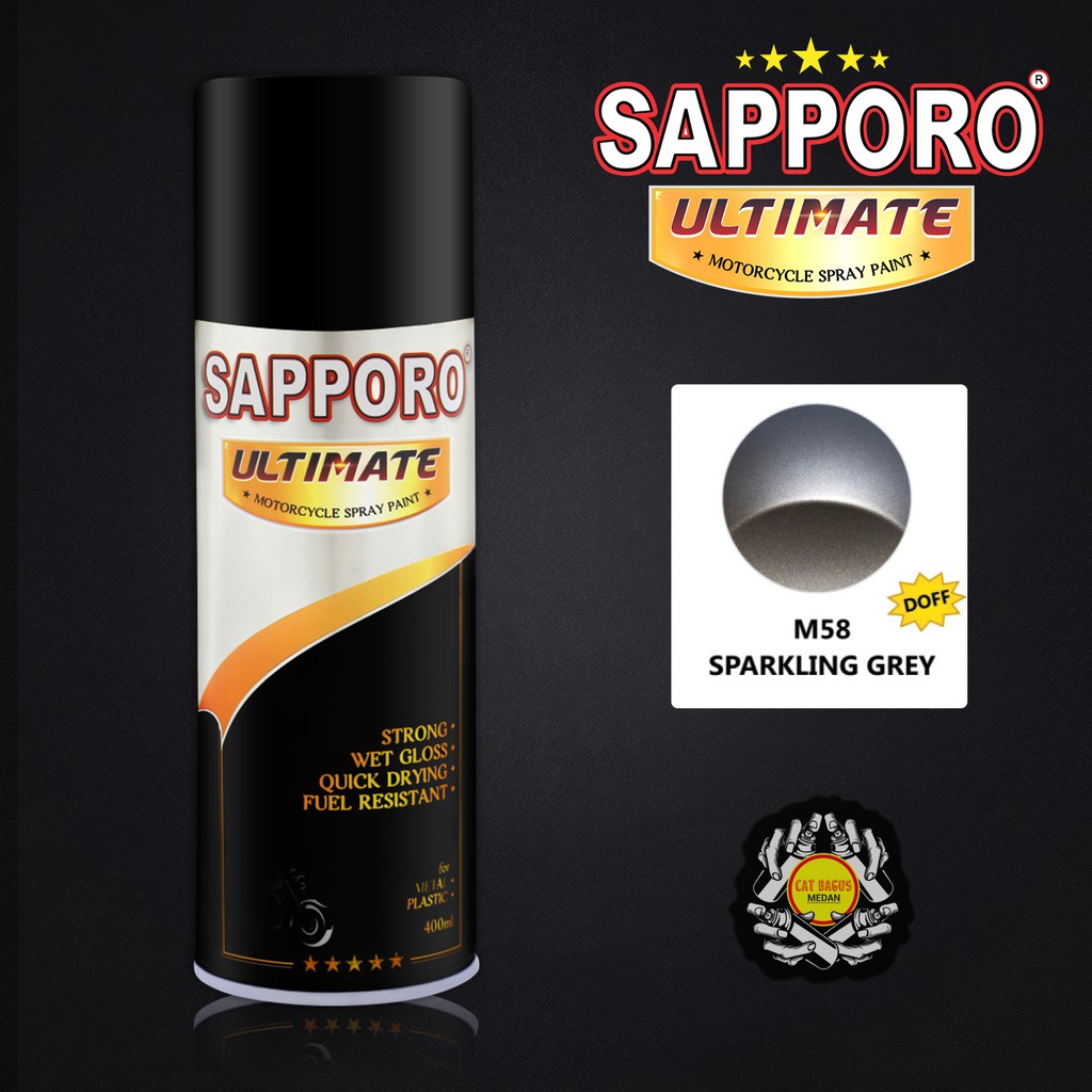 Jual SAPPORO ULTIMATE M58 SPARKLING GREY CAT SEMPROT 400 ML CAT MOTOR ...