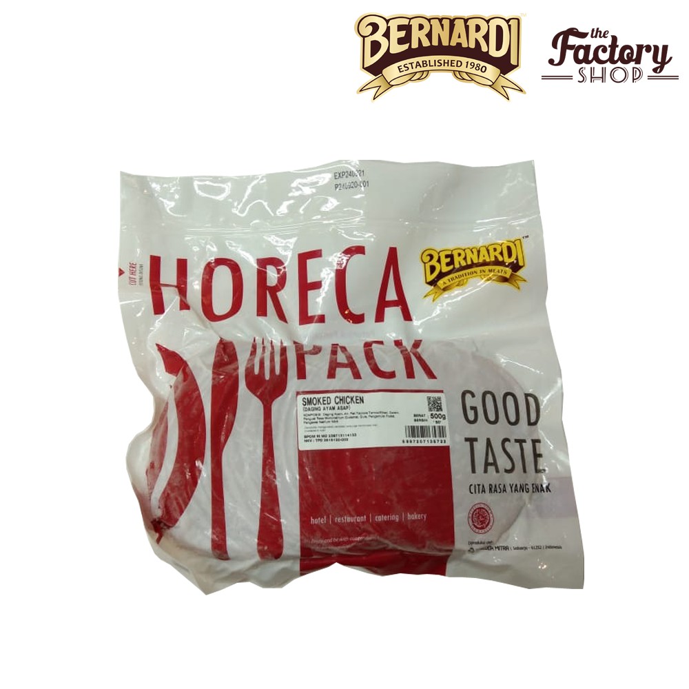 Jual Bernardi Horeca Pack Smoked Chicken Bulat SO 500g | Shopee Indonesia