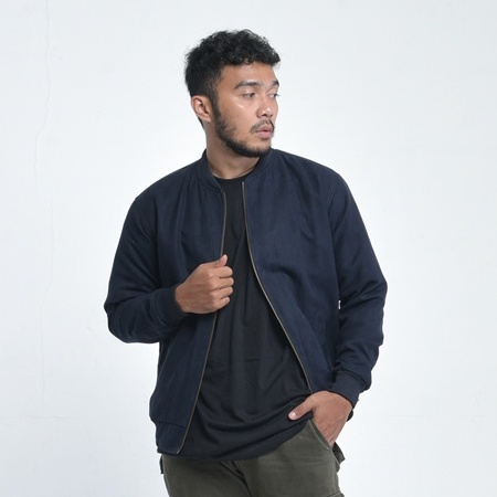 Jual Sal Jaket Bomber Suede Navy / Biru Dongker - WNB Indonesia ...