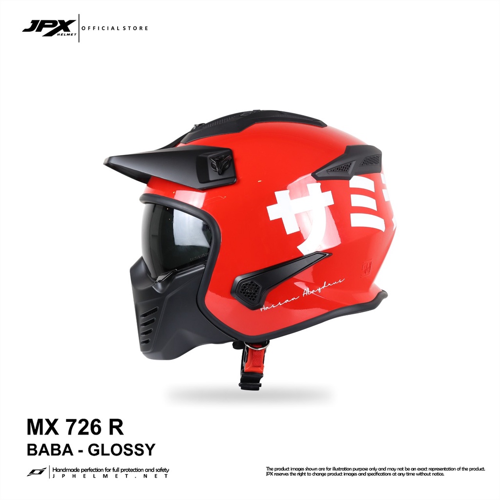 Jual Helm JPX Full Face Mx-726R Baba | Shopee Indonesia