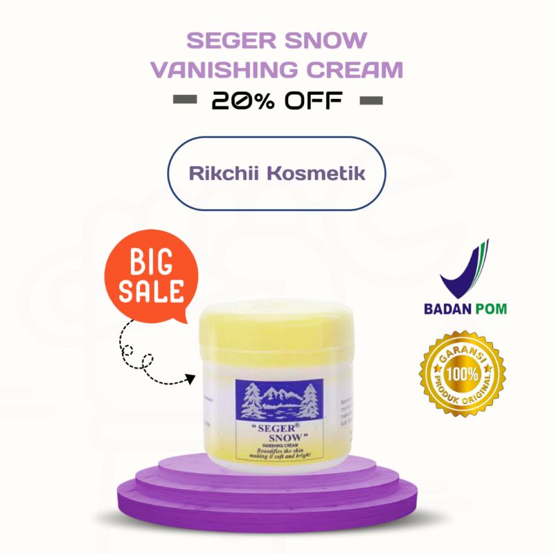 Jual Seger Snow Vanishing Cream Kuning / Perawatan Wajah / Pelembab ...