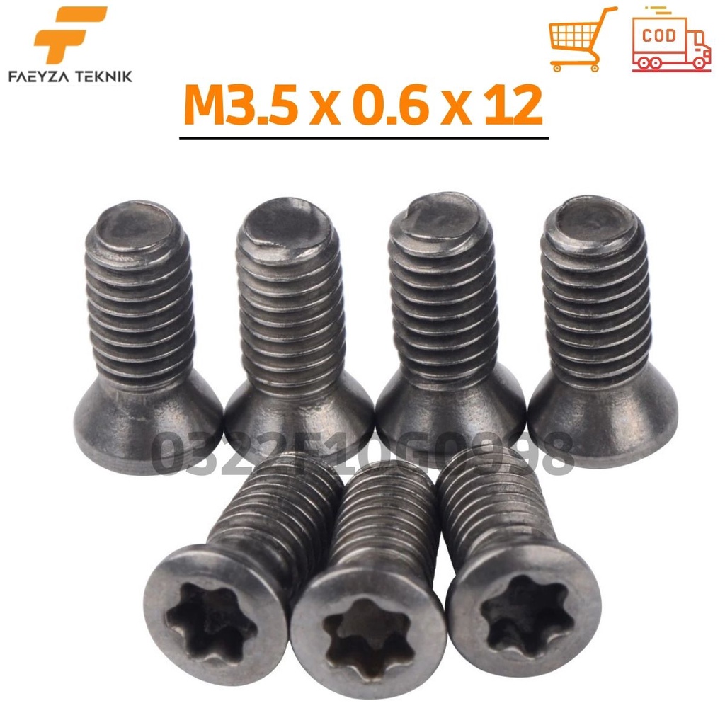 Jual baut insert m3.5x0.6 panjang 12mm baut holder baut insert baut ...