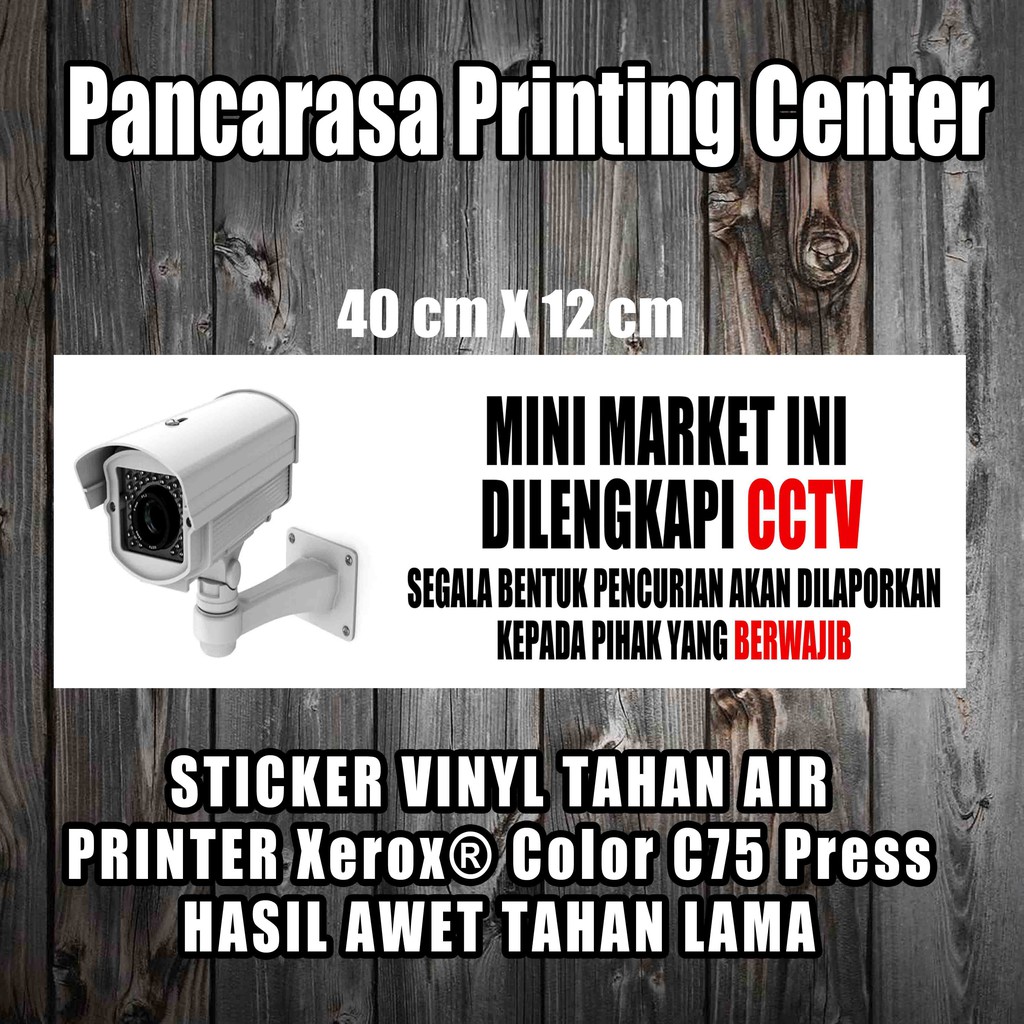 Jual CCTV 41 MINI MARKET Sticker safety sign warning sign camera Stiker ...