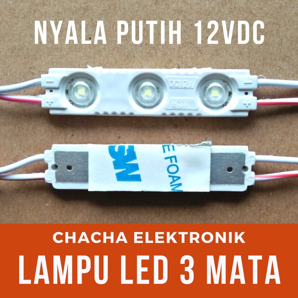 Jual LAMPU LED 12VDC LED 3 MATA 12V | Shopee Indonesia