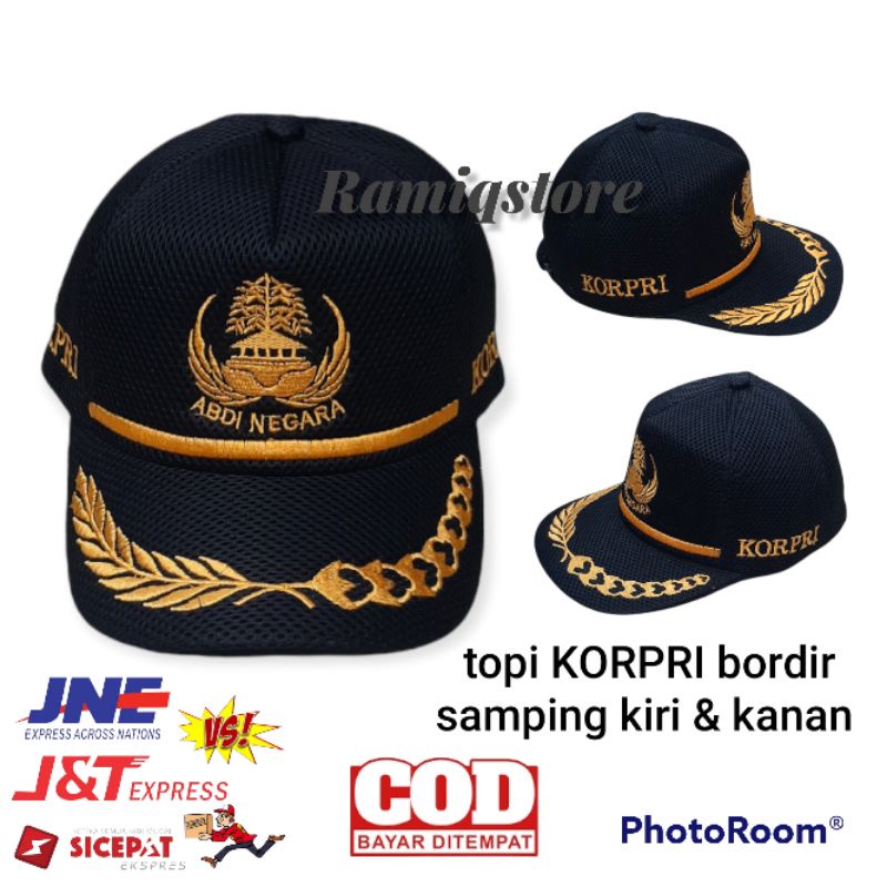 Jual TOPI KORPRI TOPI PNS TOPI PEGAWAI BORDIR SAMPING KIRI KANAN ABDI ...