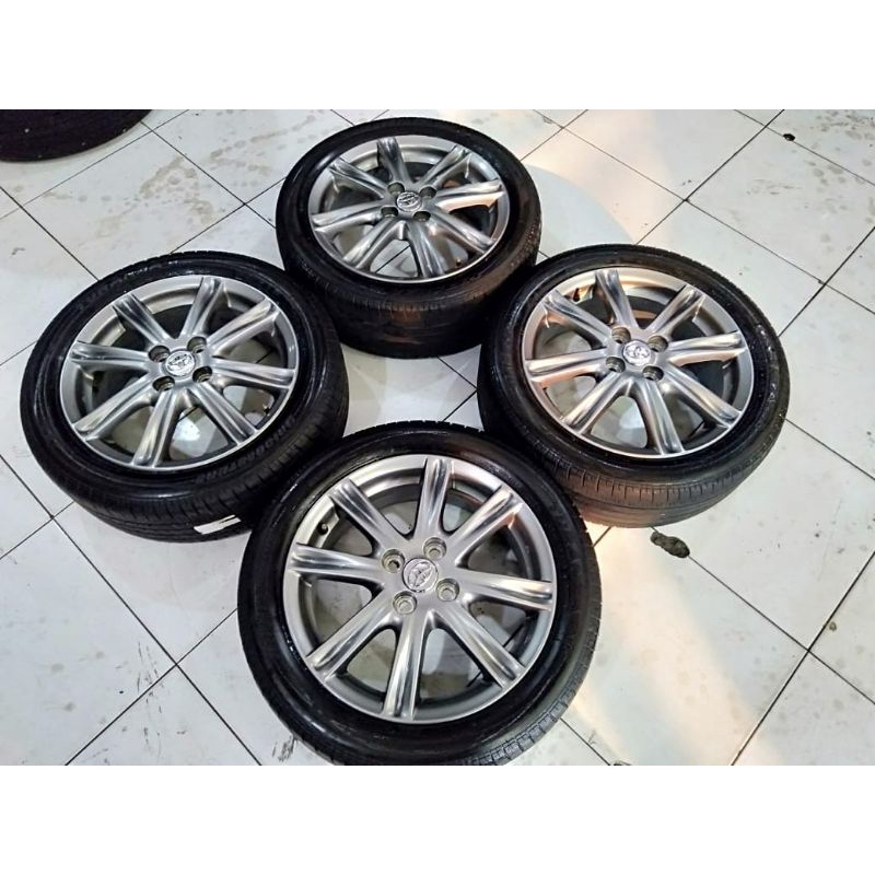 Jual VELG MOBIL BEKAS OEM YARUS TRD RING 16 PCD 4X100 + BAN 195/50 R16 | Shopee Indonesia