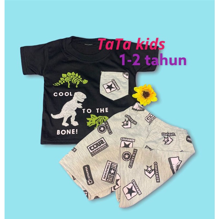 Jual TaTa kids baju anak usia 1-2 tahun set celana | Shopee Indonesia