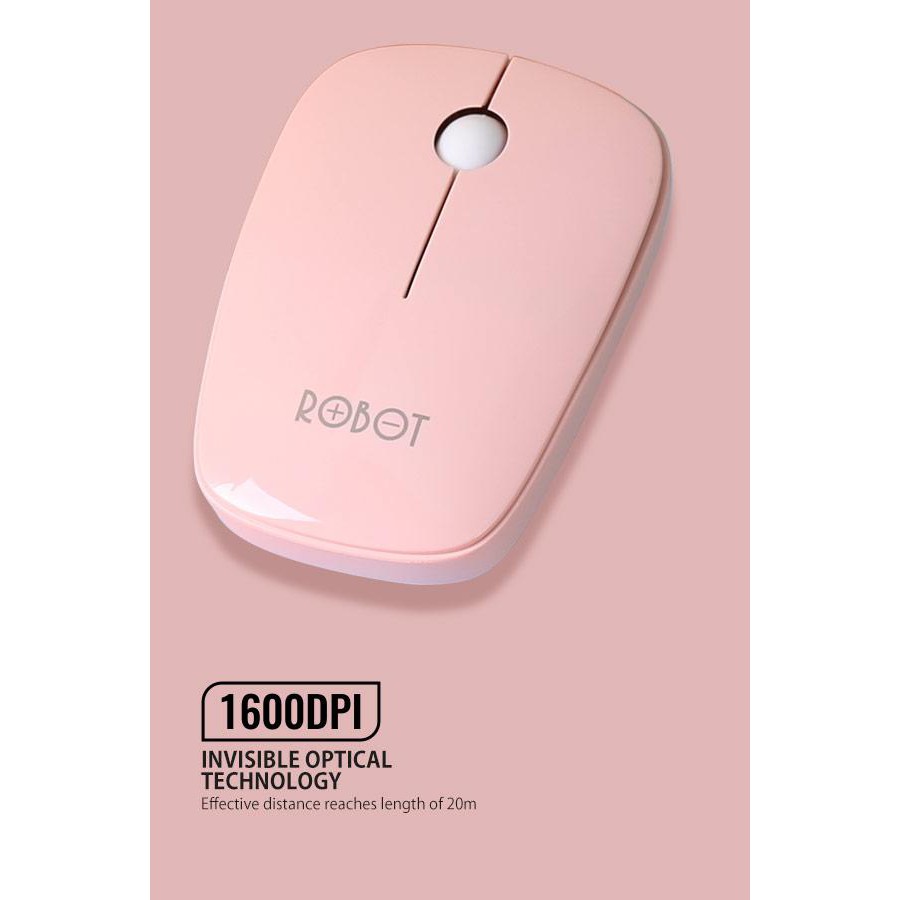 Jual Mouse Robot M220 Pink Mouse 2.4G Wireless Optical Cherry Scroll ...
