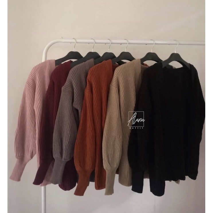 Jual Outer knit @alana_outfit/ outer rajut/ kardigan rajut/ outer knit ...