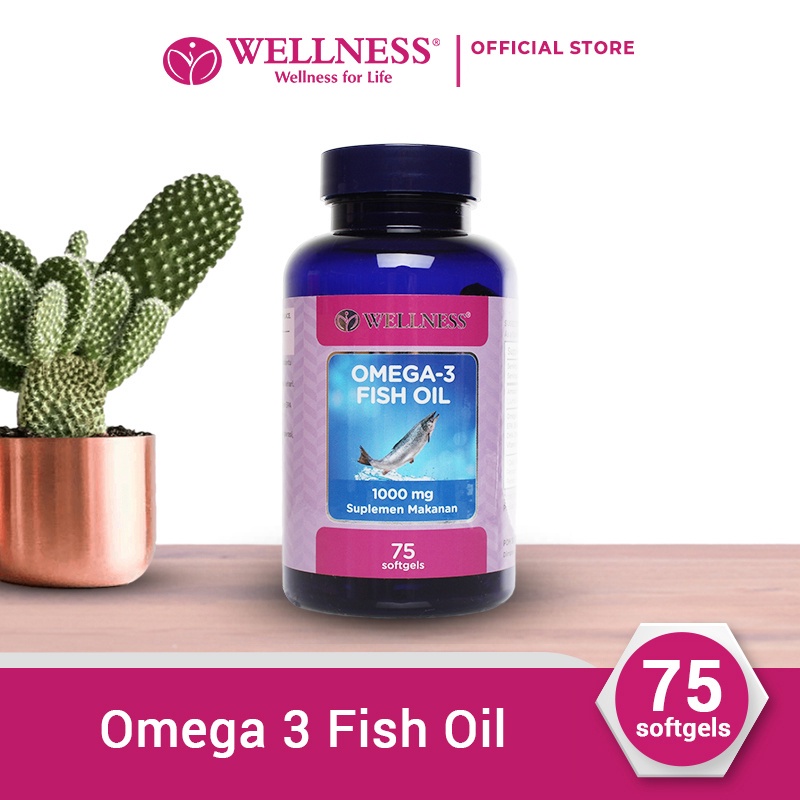 Jual Wellness Omega 3 Fish Oil 1000mg - 75 Softgels | Shopee Indonesia