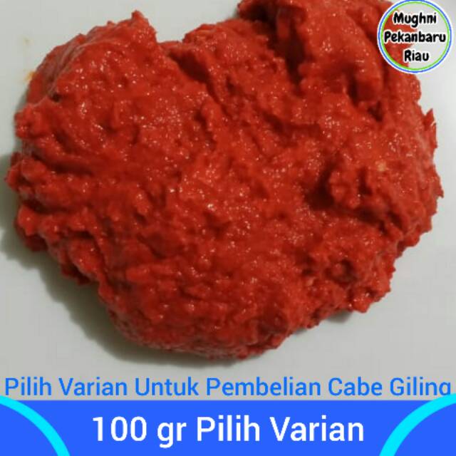 Jual Cabe Cabai Merah / Hijau Giling Varian 1 ons | Shopee Indonesia