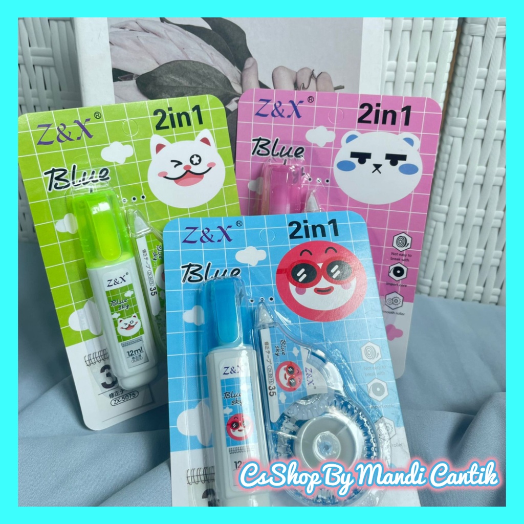 Jual Tipe-Ex Dan Correction Tape 2 In 1 Gambar Animal Lucu Bisa COD ...
