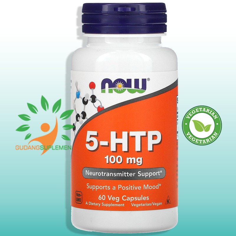 Jual NOW 5-HTP 100 mg 60 Veg Capsules - 5HTP 5 HTP serotonin - weight ...