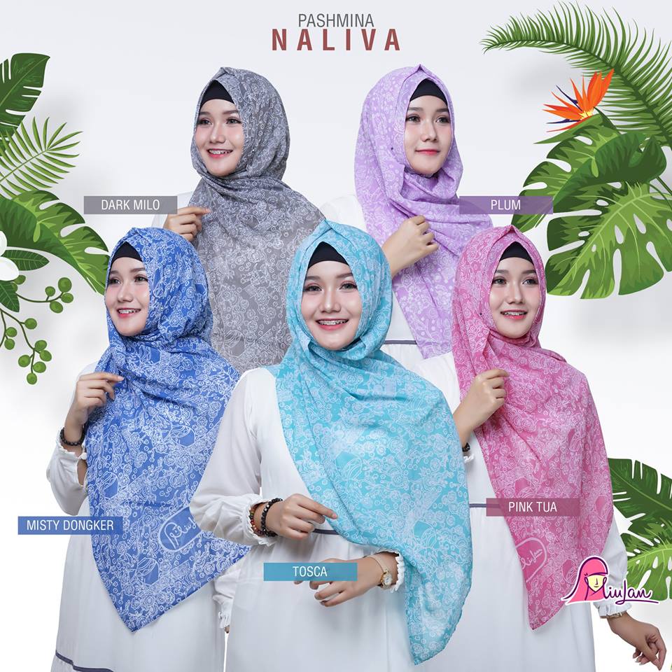 Jual Pashmina Naliva Miulan / Pashmina Batik / Pashmina Printing / Pashmina Ceruti / Pashiman ...