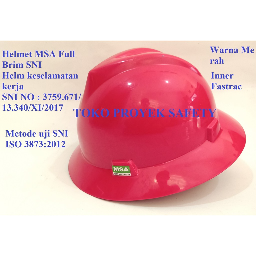 Jual Helmet Safety Full Brim MSA Lokal Fastrac / Helm MSA Fullbrim ...