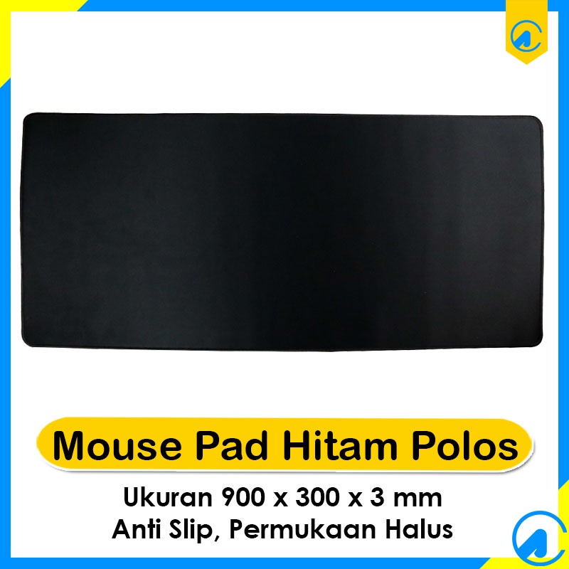 Jual Gaming Mouse Pad XL Desk Mat Hitam Polos 900 x 300 x 3 mm | Shopee ...