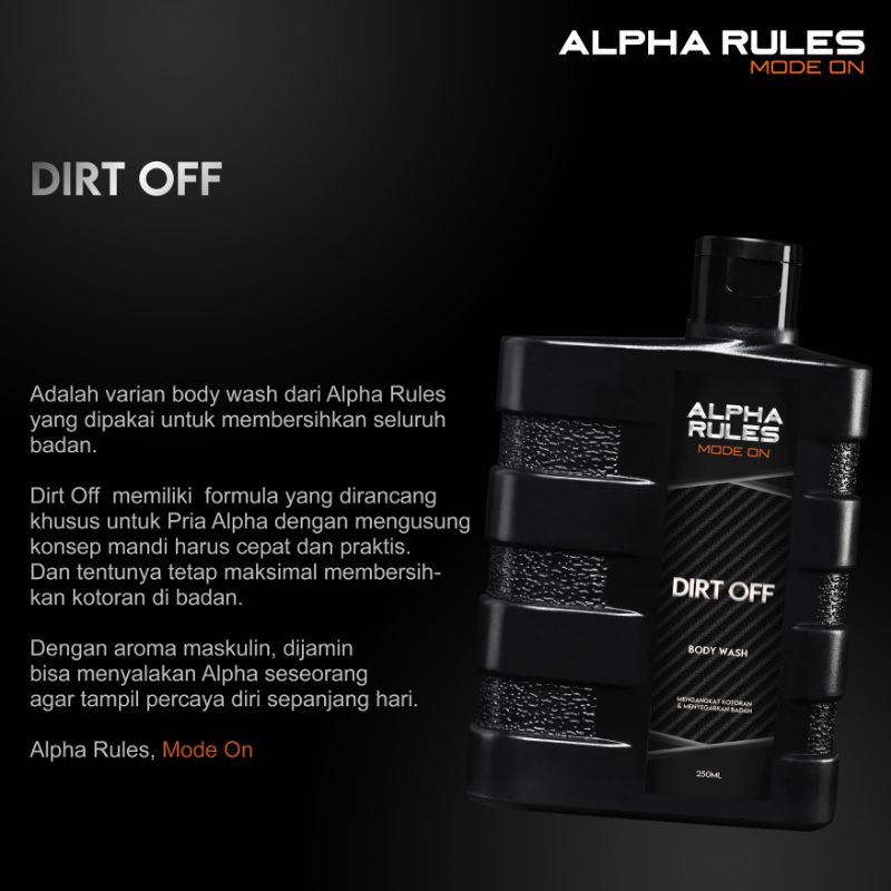 Jual Alpha Rules Dirt Off Sabun Mandi Pria ALPHA | Shopee Indonesia