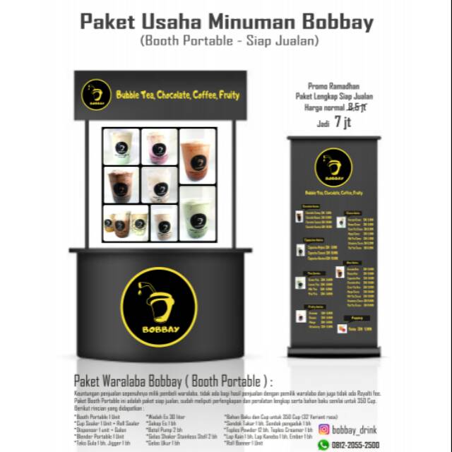 Jual Paket Usaha Waralaba Bubble Tea Bobbay | Shopee Indonesia