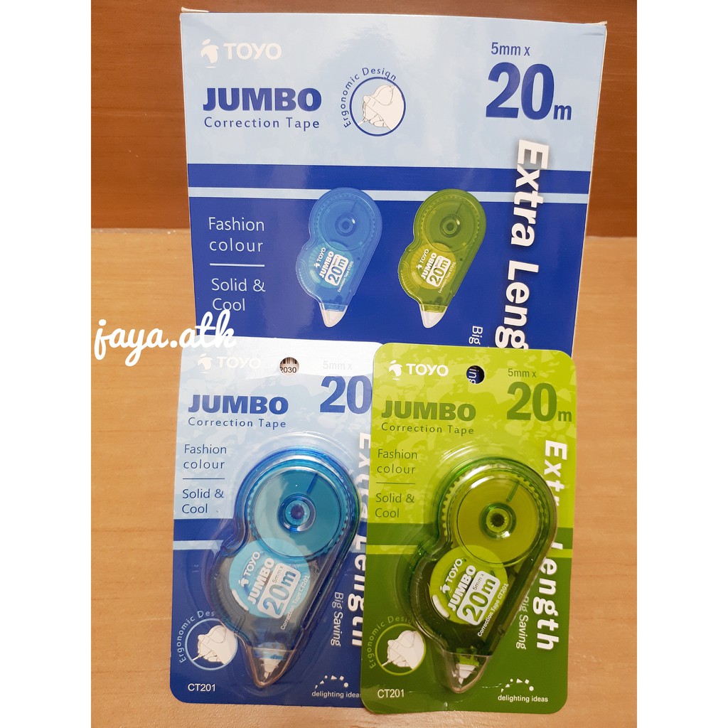 Jual Toyo Correction Tape Jumbo CT-201 20 M x 5 mm TIPEX ROL KERTAS ...
