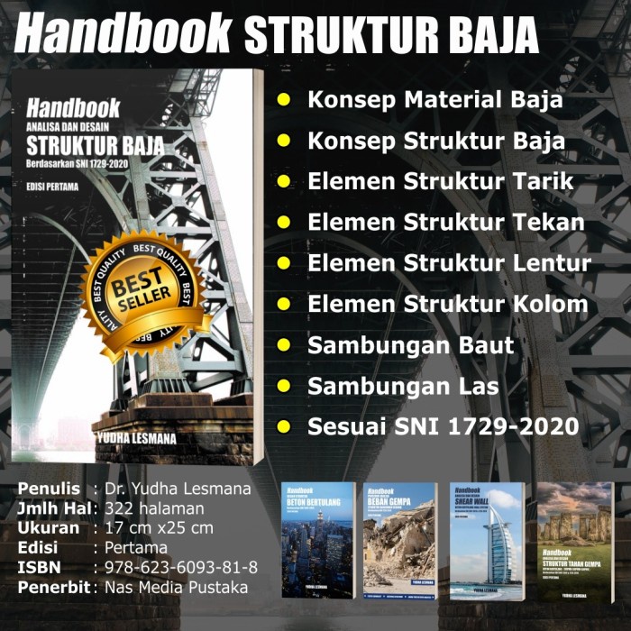 Jual Softcover-Handbook Analisa & Desain Struktur Baja SNI 1729-2020 ...
