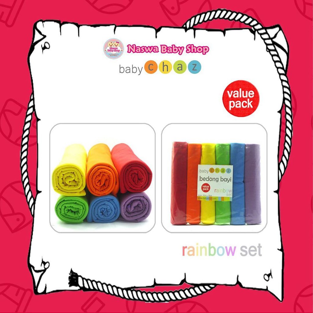 Jual Bedong Rainbow Baby Chaz isi 6 Value Pack | Shopee Indonesia