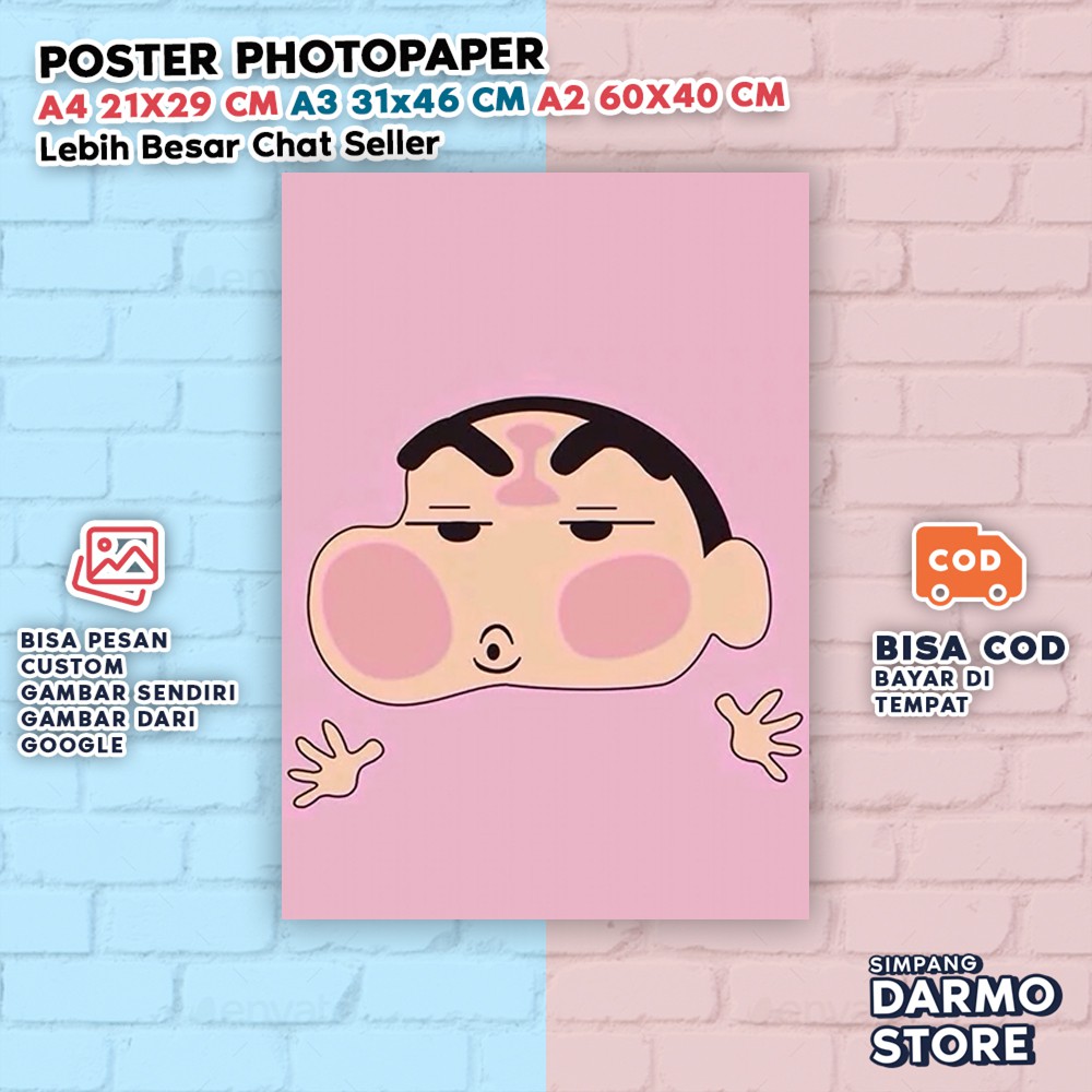 Jual Poster Shinchan Anime Kartun Anak Anak Lucu Jail Wibu Shinnosuke ...