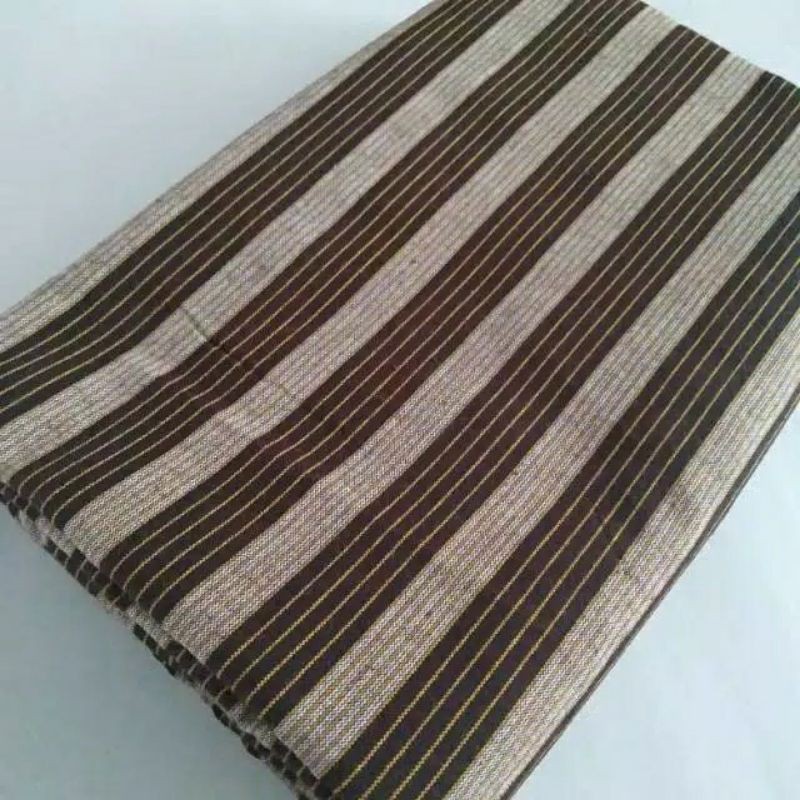 Jual KAIN TENUN LURIK ATBM COKLAT SUSU UK 200X100 | Shopee Indonesia