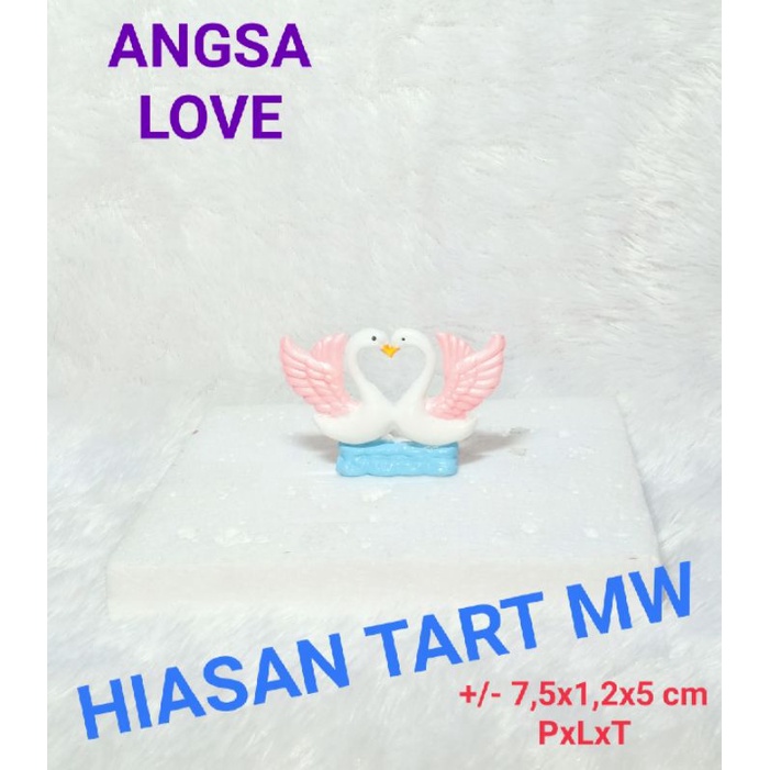 Jual Cake Topper Angsa Love / Topper Hiasan Kue Ulang Tahun / Miniatur ...