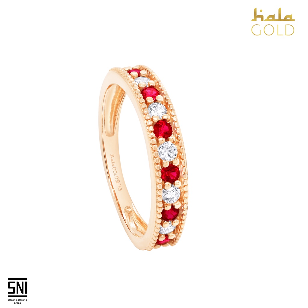 Jual Hala Gold Ladies Ring / Cincin Collection Merah Putih | Shopee ...
