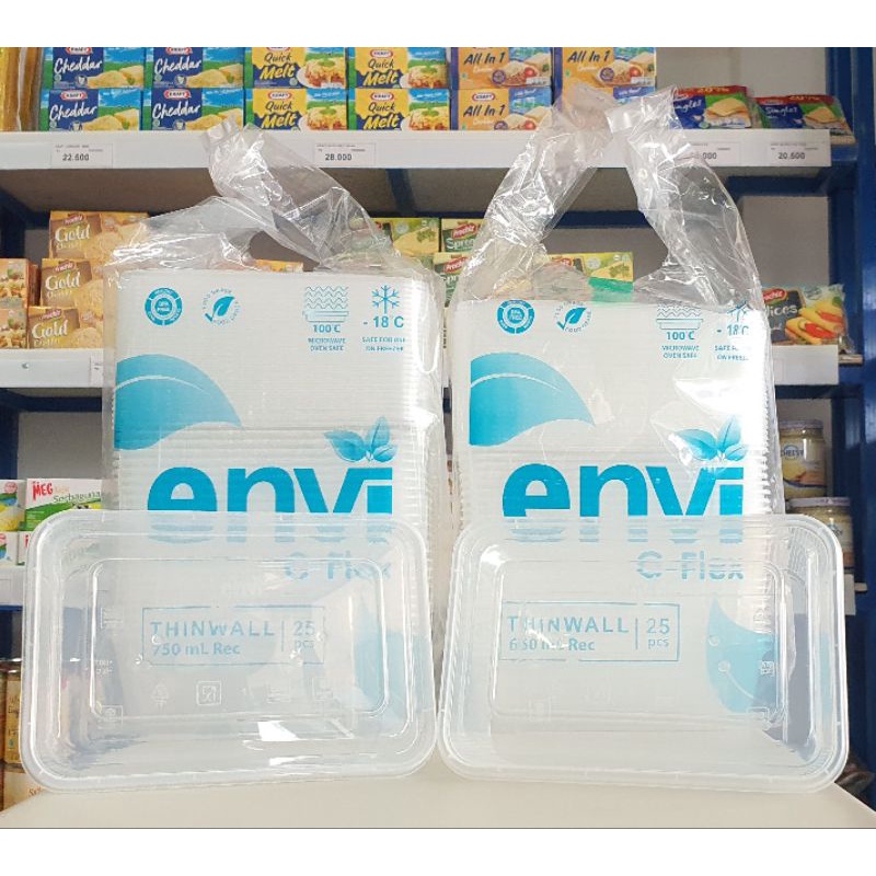 Jual Thin Wal Persegi 650Ml, 750Ml + Tutup/Container Food / Tempat ...