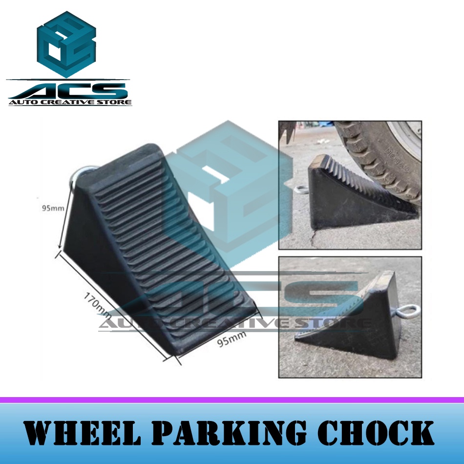 Jual Pengganjal Ban Mobil / Penahan Ban Roda / Wheel Parking Chock ...