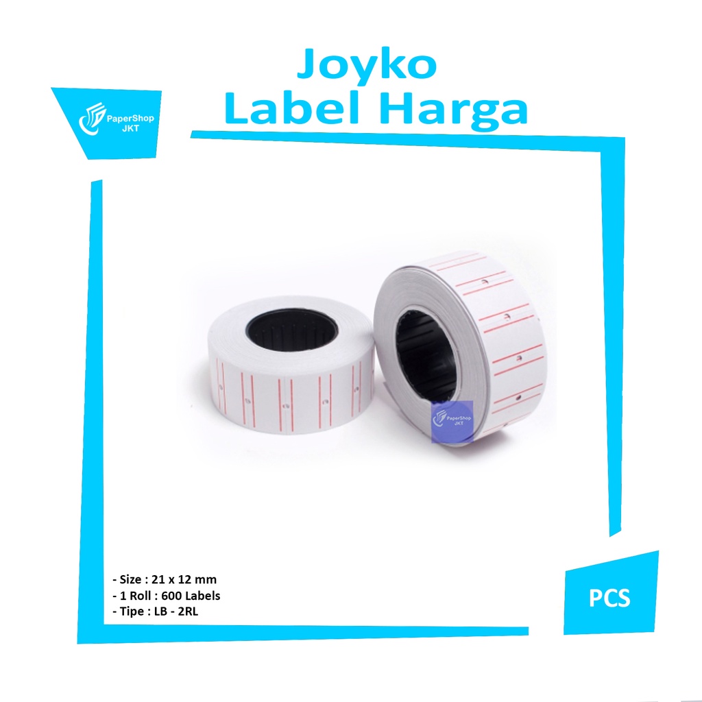 Jual JOYKO Label LB-2RL Harga 1 Baris Biru - Slop | Shopee Indonesia