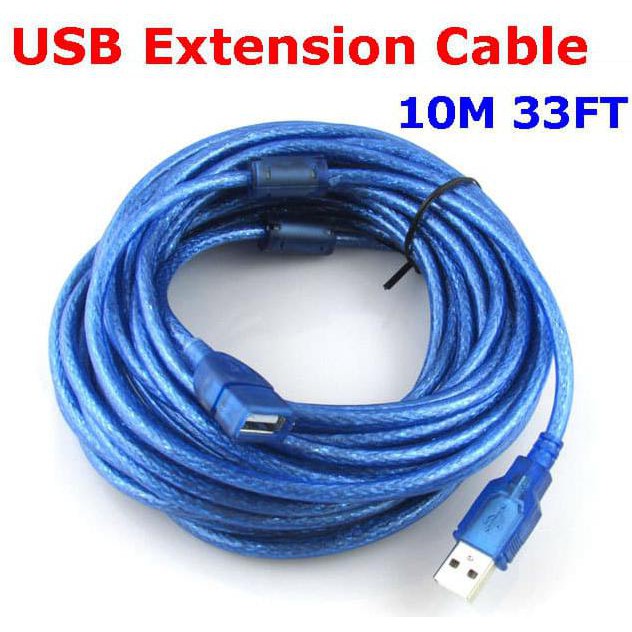 Jual KABEL USB MALE FEMALE 10M / PERPANJANGAN USB / USB EXTENDER ...