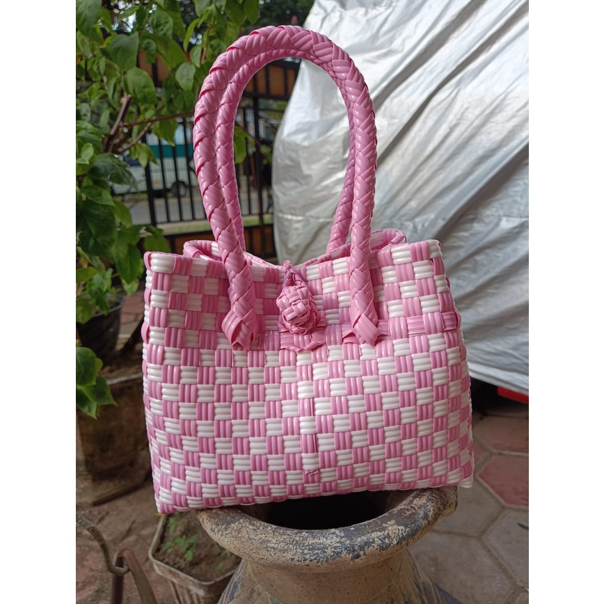 Jual tas anyam jali / tas anyam plastik | Shopee Indonesia