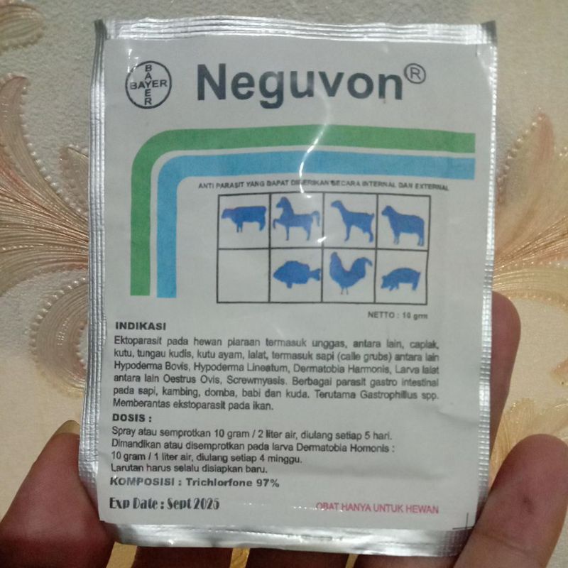 Jual Neguvon 10gram sachet obat kutu pada hewan | Shopee Indonesia