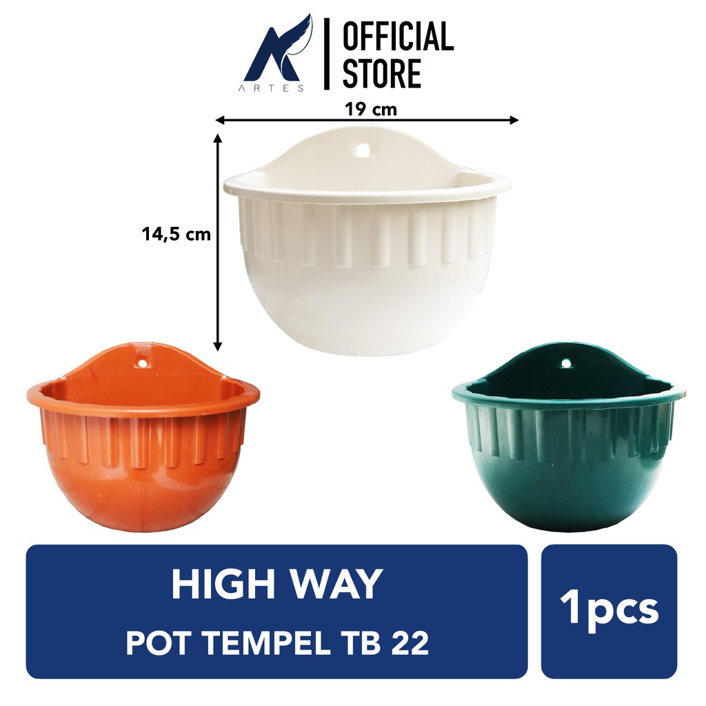 Jual HIGHWAY-HW POT TB 22 Tempel Dinding-Tembok Tanaman Hias-Bunga-dll ...