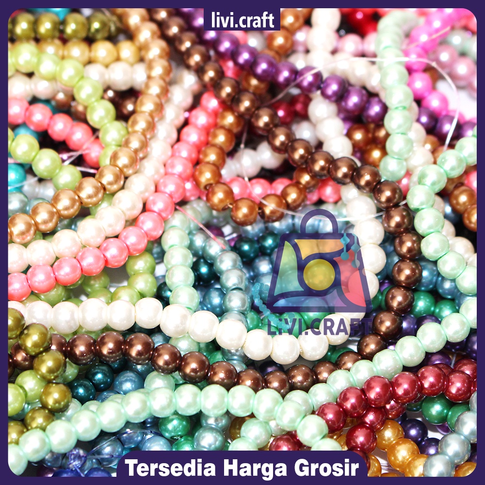 Jual Mutiara Sintetis 4 mm/ Mutiara Berat/ Mutsin 80+ Warna - PART 2 ...