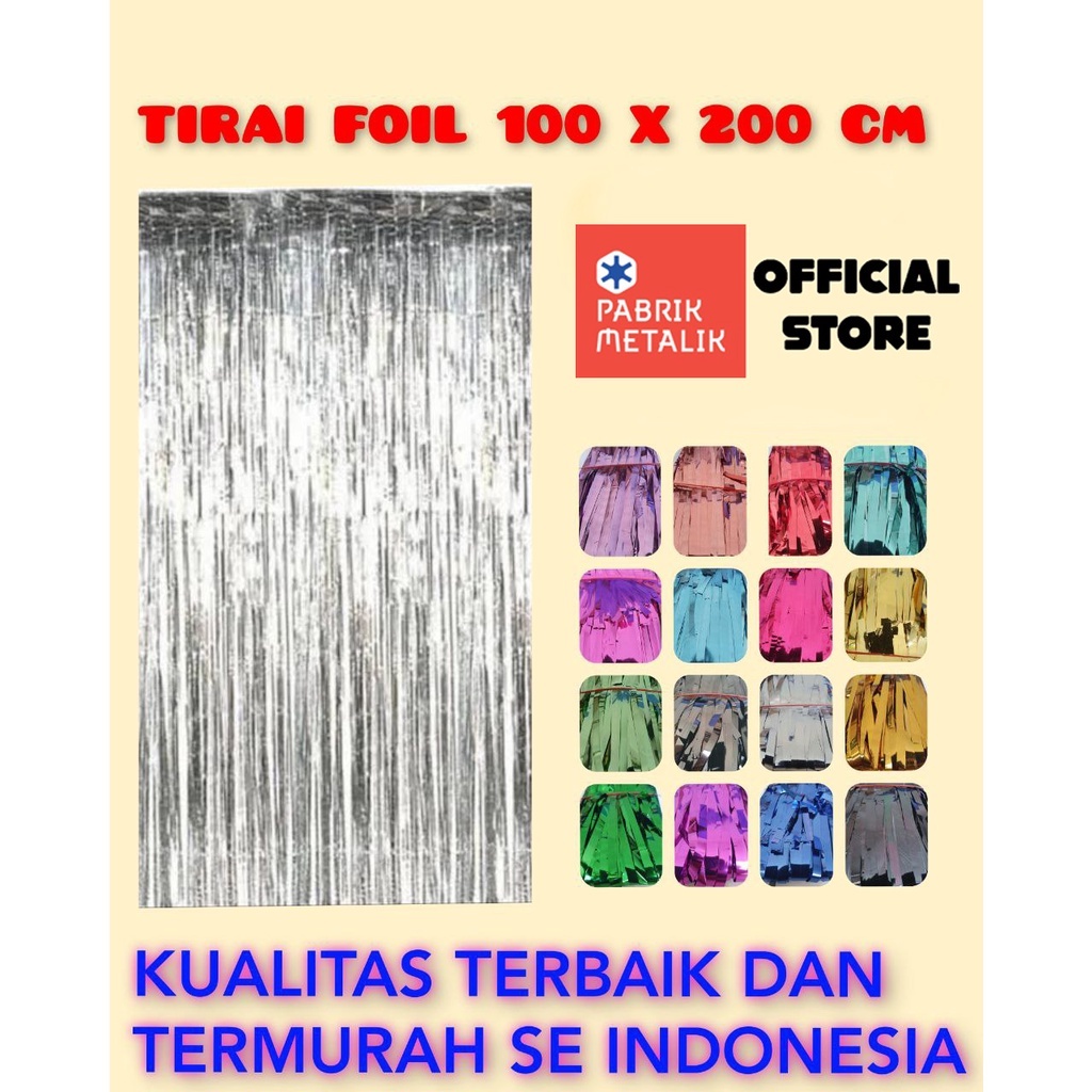 Jual Tirai Foil Metalik / Foil Curtain glossy / Tirai Foil Rumbai ...