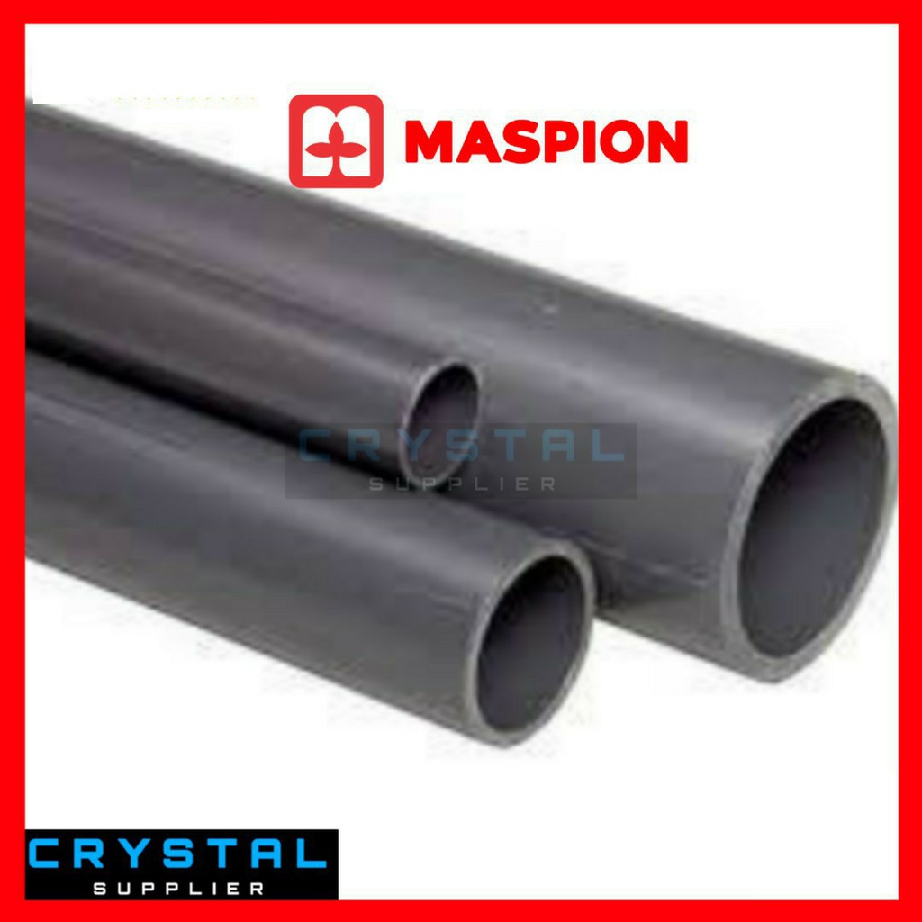 Jual PIPA PVC MASPION 2 1/2" inch ABU D / Pralon ABU tipe D 4 meter ...
