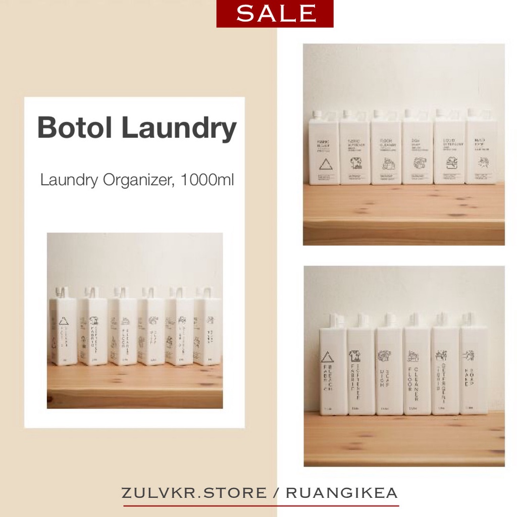 Jual [V1.3] Botol laundry aesthetic refill Botol Sabun Cair LAUNDRY ...