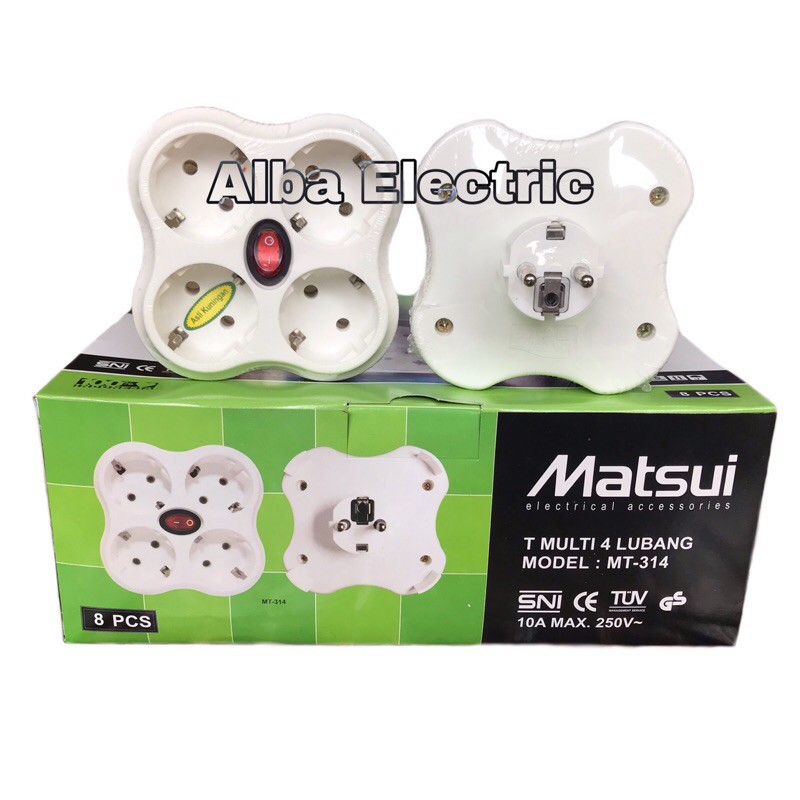 Jual T MULTI 4 LUBANG ON OFF MATSUI COLOKAN 4 LUBANG ON OFF STOP KONTAK ...