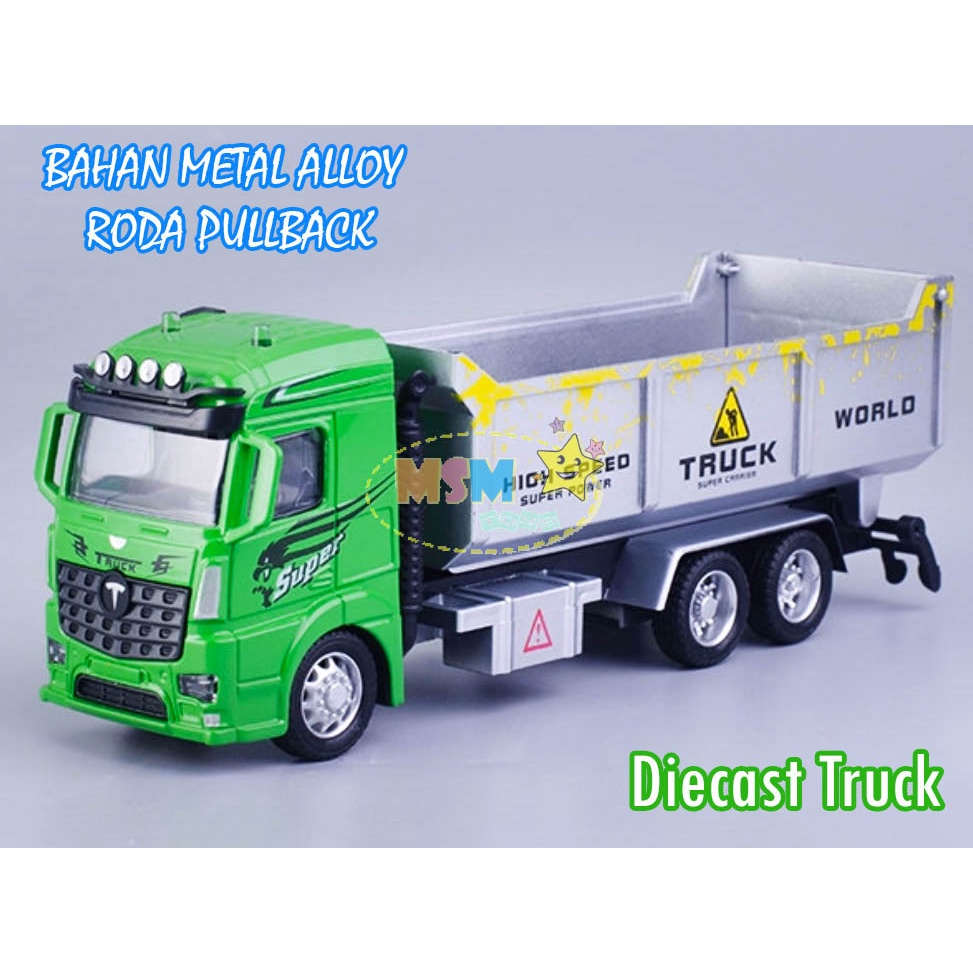 Jual ( BAHAN METAL ALLOY - BIG SIZE ) MSM Mainan Diecast Truck Box ...