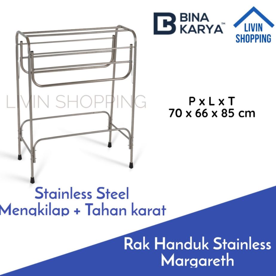 Jual Rak Handuk/ Rak Handuk Stainless / Jemuran Handuk Bina Karya tipe ...