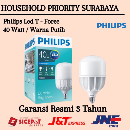 Jual Lampu Philips LED T-FORCE 40 Watt Tabung Putih | Shopee Indonesia