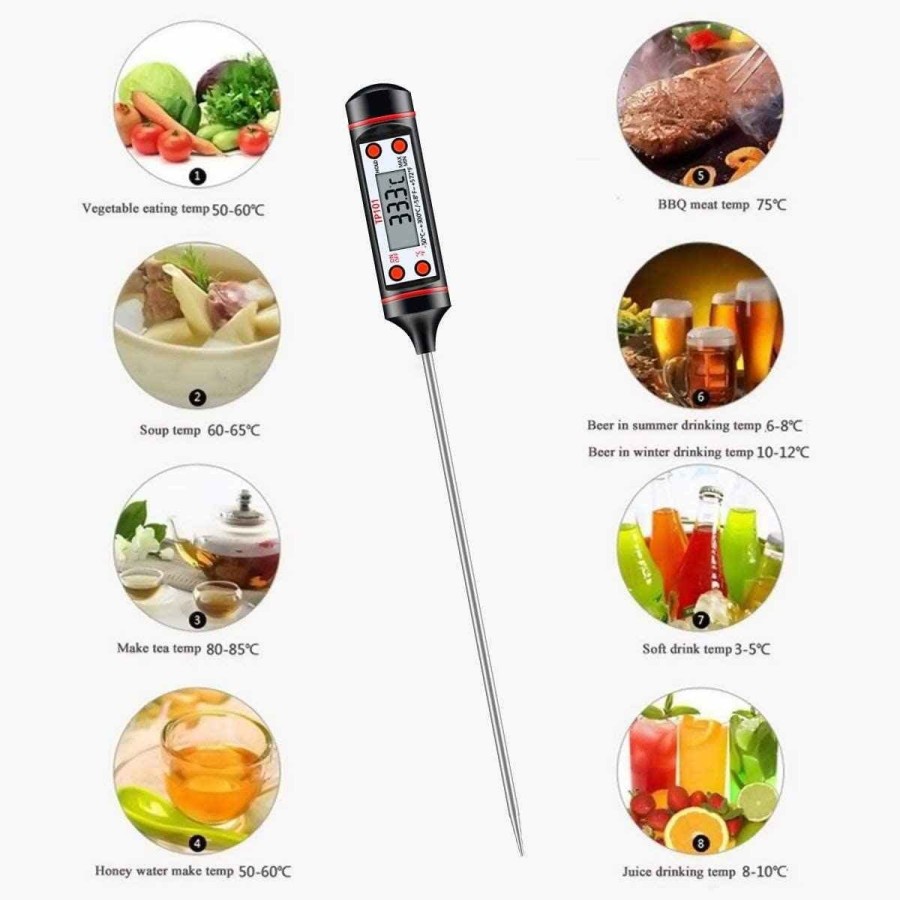 Jual Termometer Makanan Digital Food Thermometer Suhu Air Masak BBQ ...